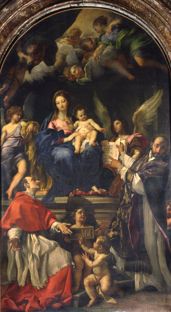 The Virgin Enthroned between Saints Carlo Borromeo and Ignatius of Loyola